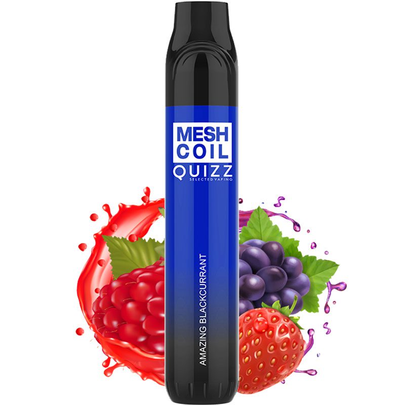 Quizz - E-Juice Disposable Vape - 2500 Puffs - Amazing Blackcurrant ...
