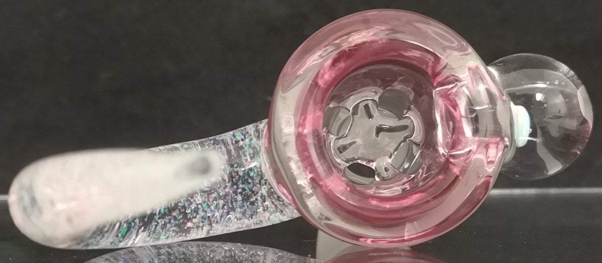 KOBB Glass - 18mm Worked Up Horn Bowl w/ Opal Chunk Marble (4 Hole ...