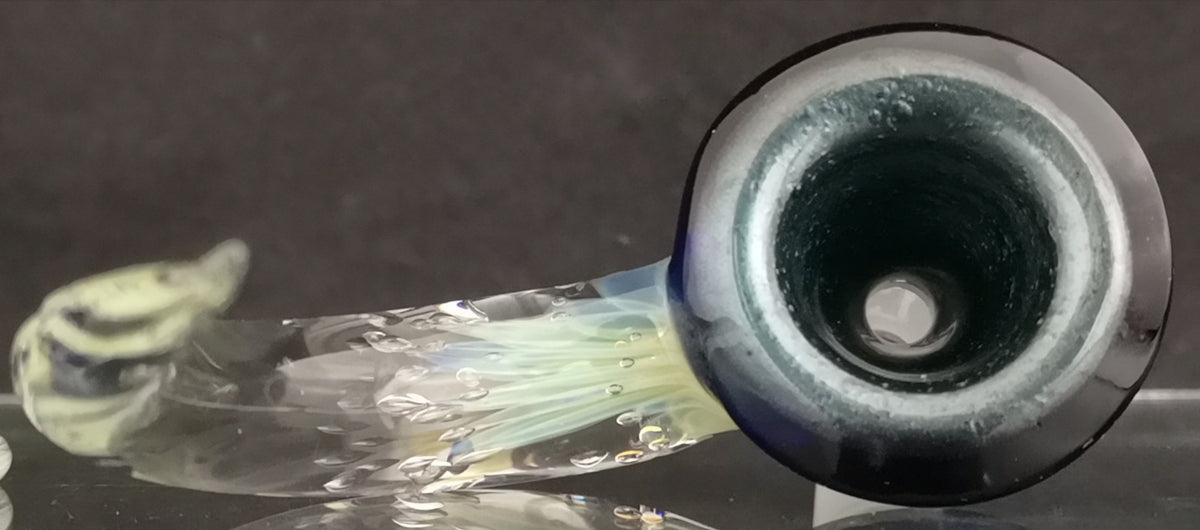 KOBB Glass - 14mm Worked Up Horn Bowl (1 Hole) - Electric Blue Velvet ...