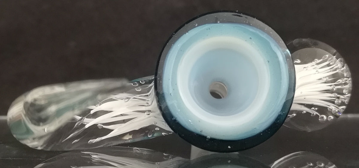 KOBB Glass - 14mm Worked Up Horn Bowl w/ Trichome Marble (1 Hole) - Bl ...