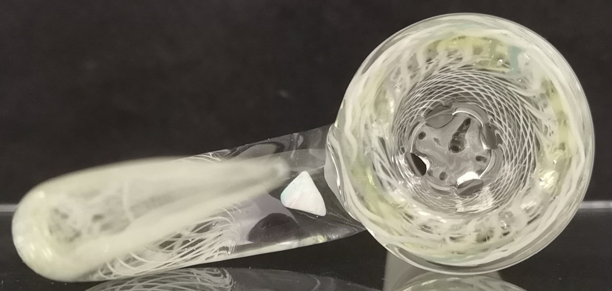 KOBB Glass - 18mm UV Worked Up Horn Bowl (4 Hole) - Reticello – Hi-Times