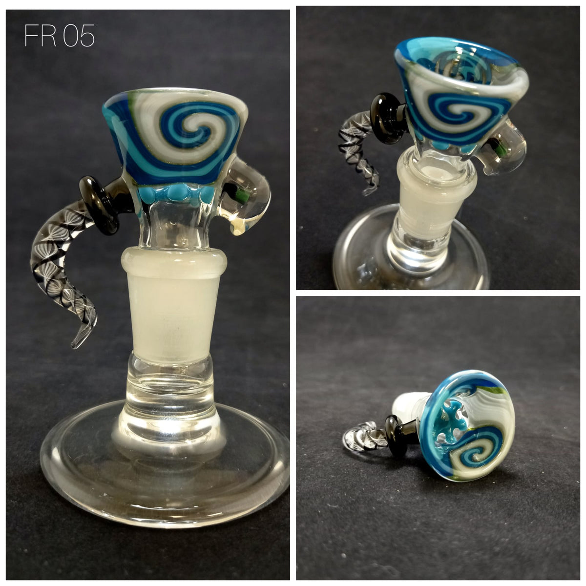 Frito Glass - 18mm Wig Wag Horn Bowl w/ Frito Millie (6 Hole) - Colors ...