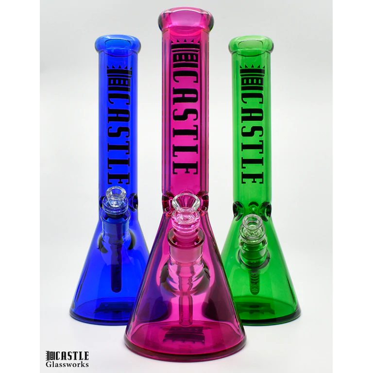Castle Glassworks - 14" Colored Beaker Bong - Colors Available – Hi-Times